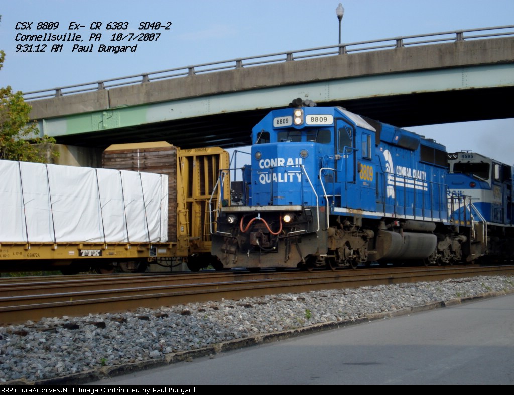 CSX 8809 SD40-2 CSX 4595 SD80MAC Oct 7, 2007